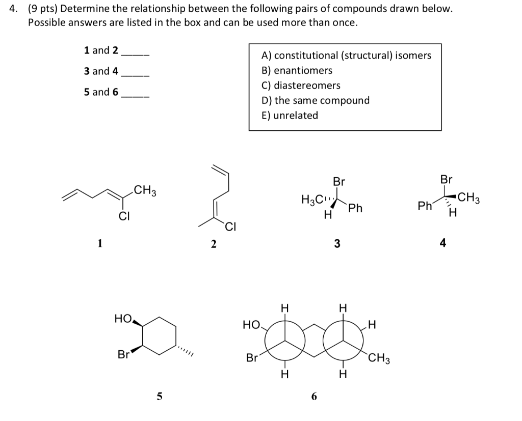Solved 4. (9 pts) Determine the relationship between the | Chegg.com