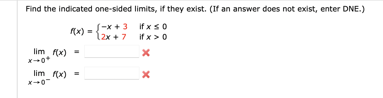 Solved Find the indicated one-sided limits, if they exist. | Chegg.com
