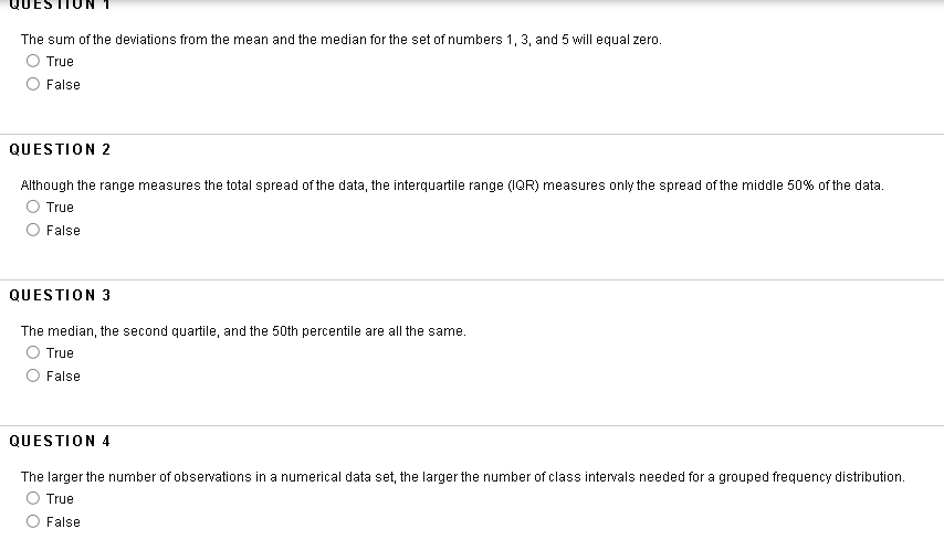 Solved The Sum Of The Deviations From The Mean And The