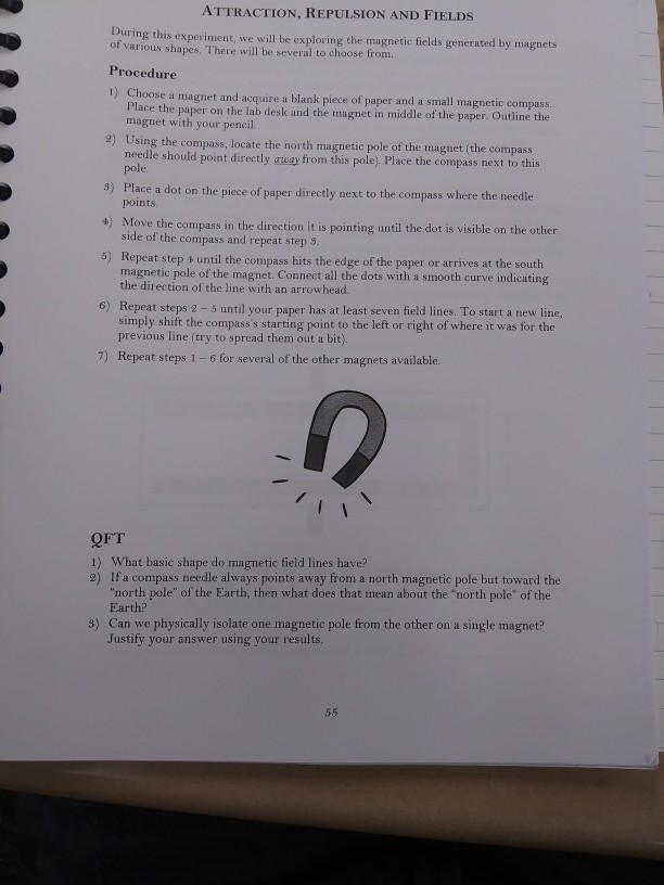 Solved ATTRACTION, REPULSION AND FIELDS During this | Chegg.com