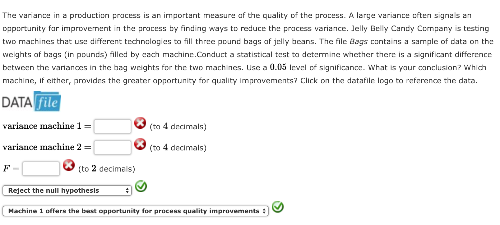 Solved A B с D 4 1 Machine 1 Machine 2 2 2.95 3.22 3 3.45 | Chegg.com