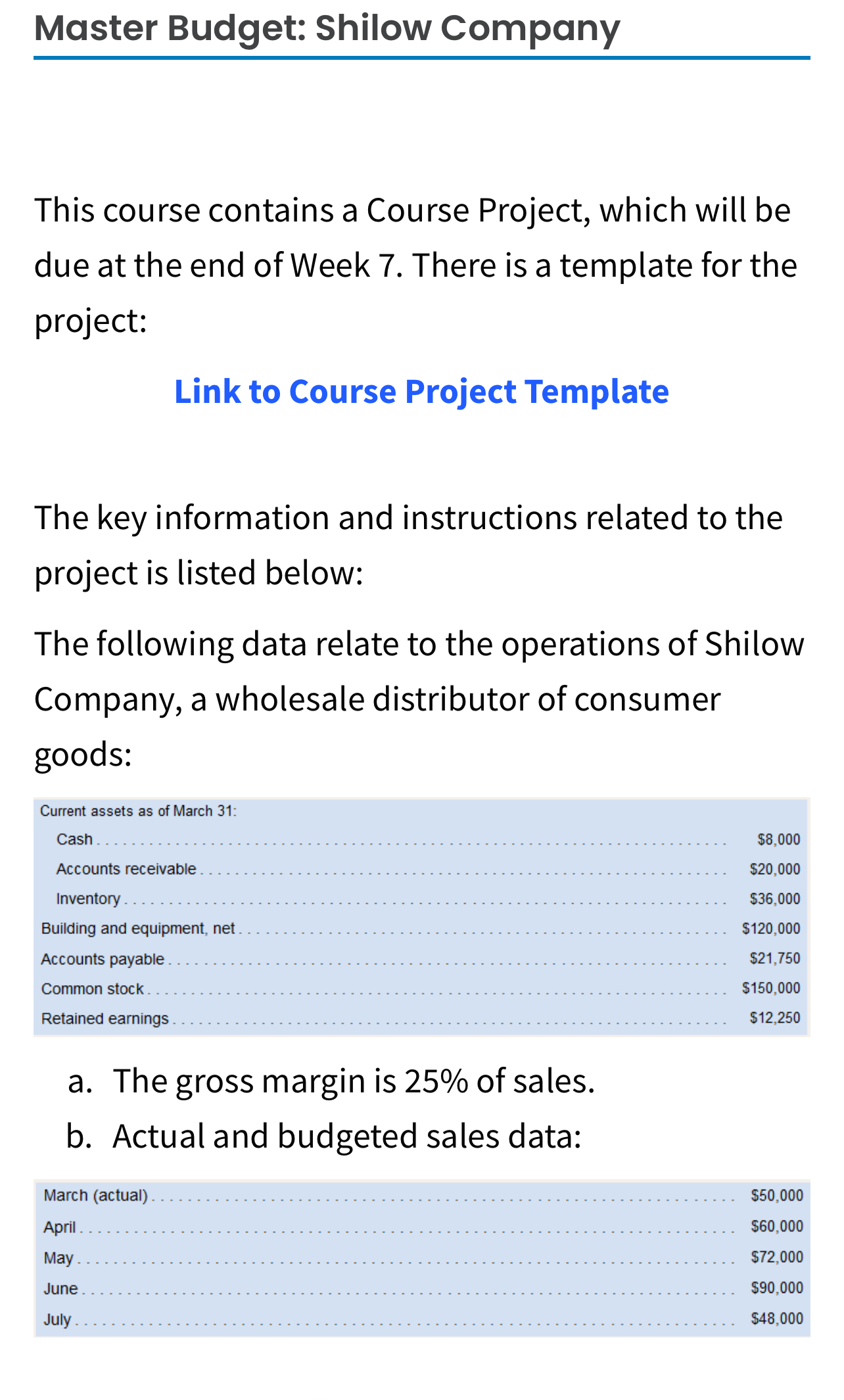 This course contains a Course Project, which will be | Chegg.com
