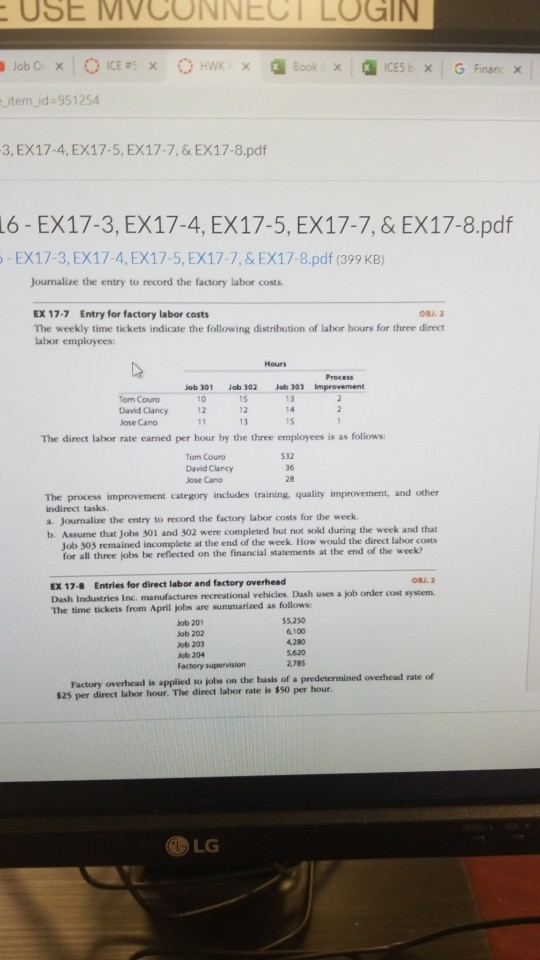 Solved EX17-4. EX17-5. EX17-7. & EX17-8.pdf 5 - EX17-3, | Chegg.com