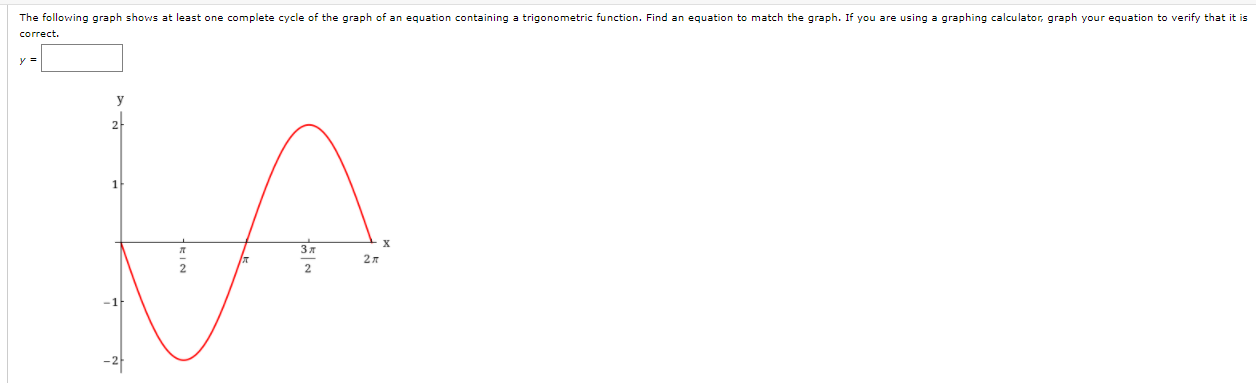 Solved The following graph shows at least one complete cycle | Chegg.com