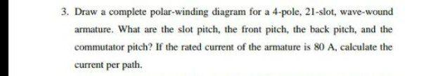 Solved 3. Draw a complete polar-winding diagram for a | Chegg.com