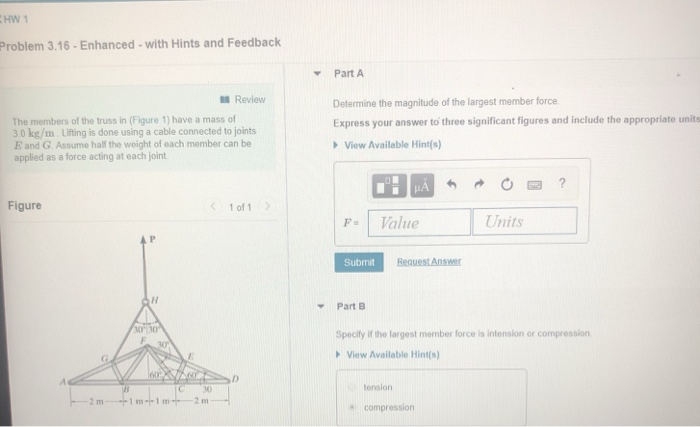 Solved Problem 3.16-Enhanced-with Hints and Feedback Part A | Chegg.com