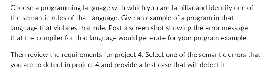 Solved Choose a programming language with which you are | Chegg.com