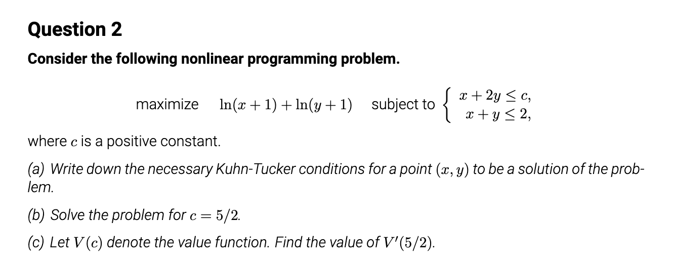 Question 2 Consider the following nonlinear | Chegg.com Question 2 Consider the following nonlinear | Chegg.com