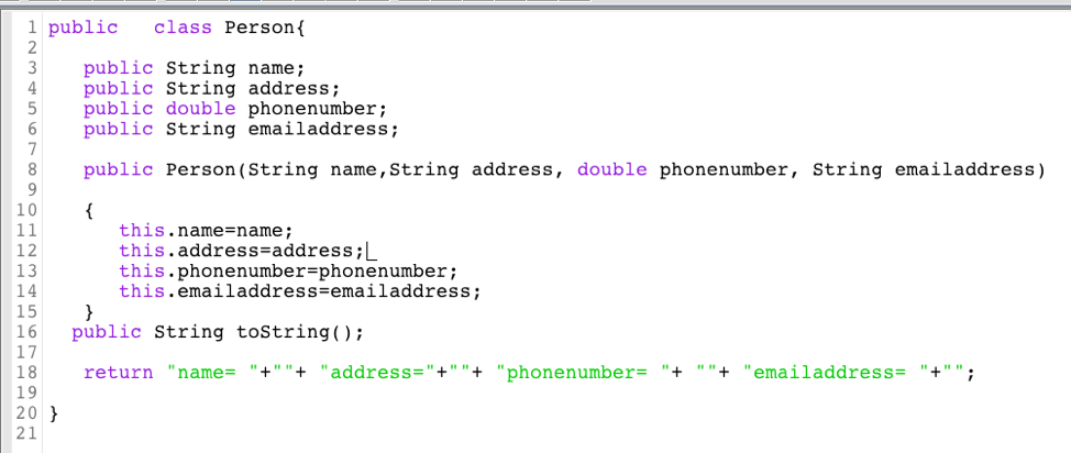 Solved Design a class named Person and its two subclasses | Chegg.com