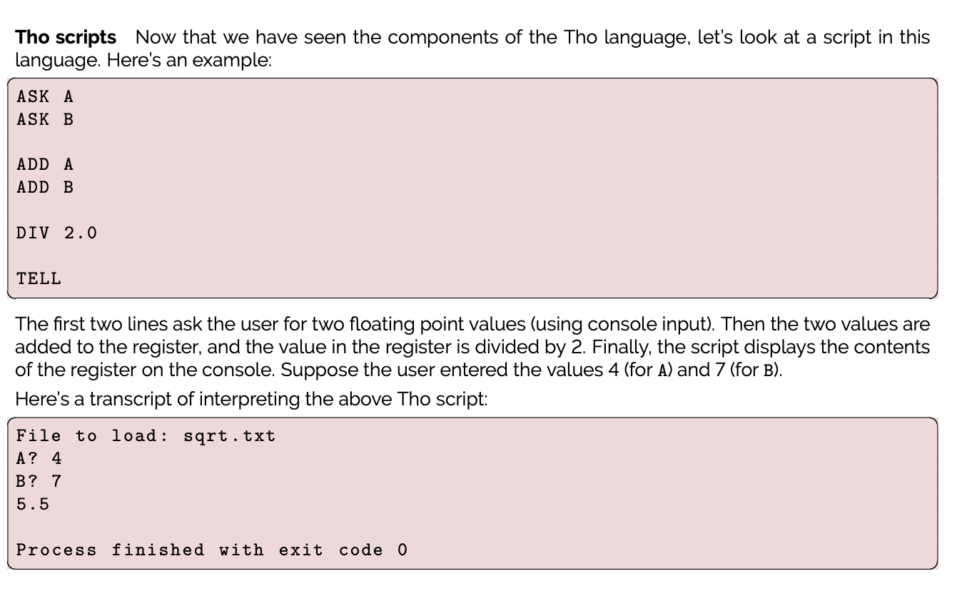Solved A simple calculating language: Tho The end goal of | Chegg.com