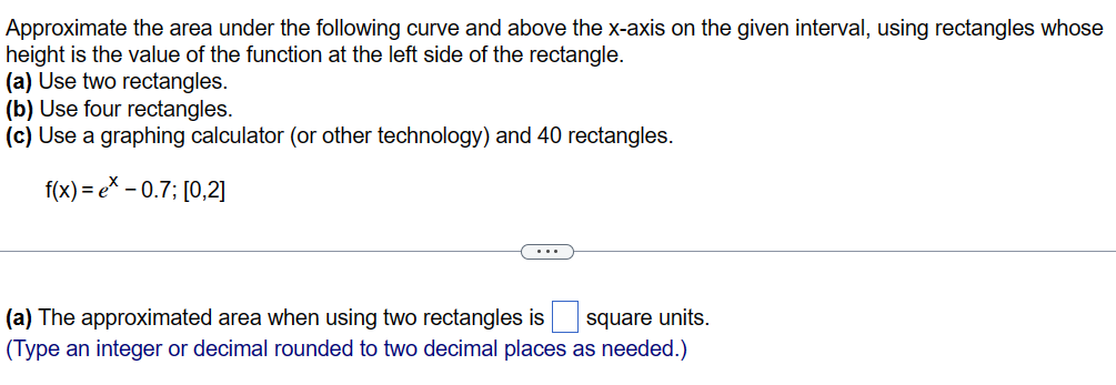 Solved Approximate the area under the following curve and | Chegg.com