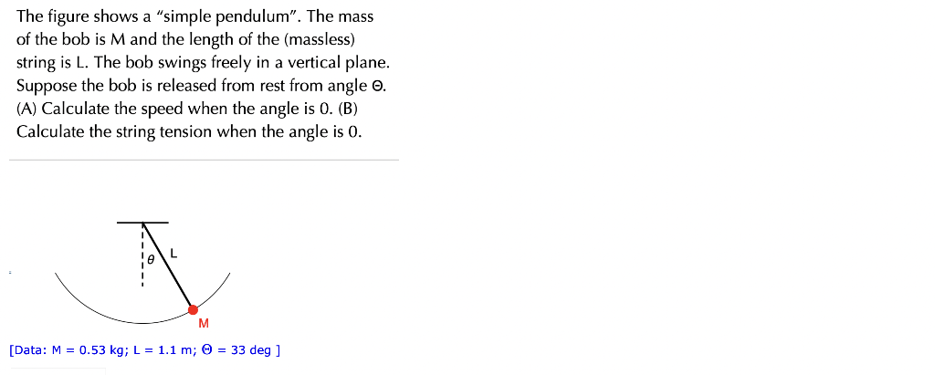 Solved The figure shows a "simple pendulum". The mass of the | Chegg.com