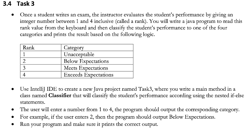 Solved 3.4 Task 3 Once a student writes an exam, the | Chegg.com