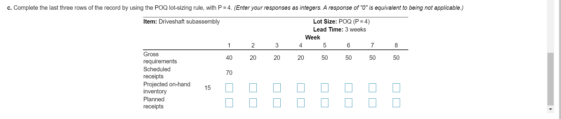 Solved c. Complete the last three rows of the record by | Chegg.com