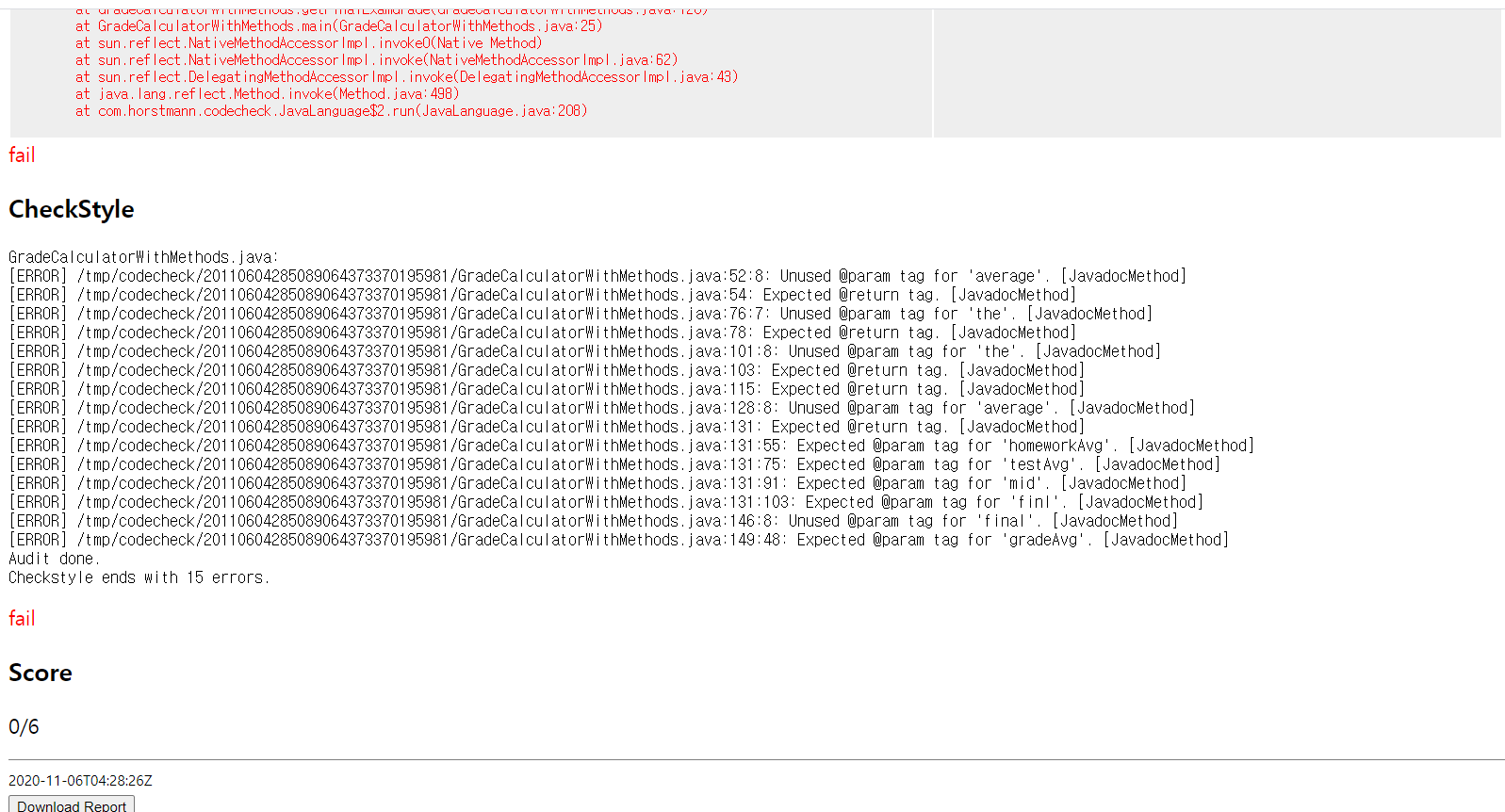 Solved public class GradeCalculatorWithMethods { /** * | Chegg.com