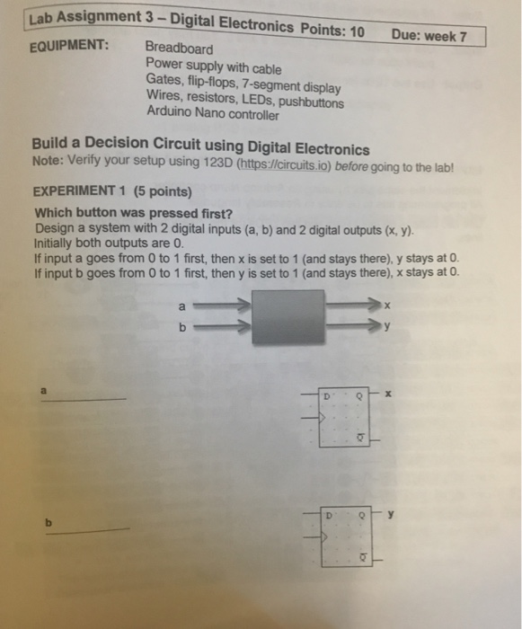 Solved signment 3 -Digital Electronics Points: 10 Due: week | Chegg.com