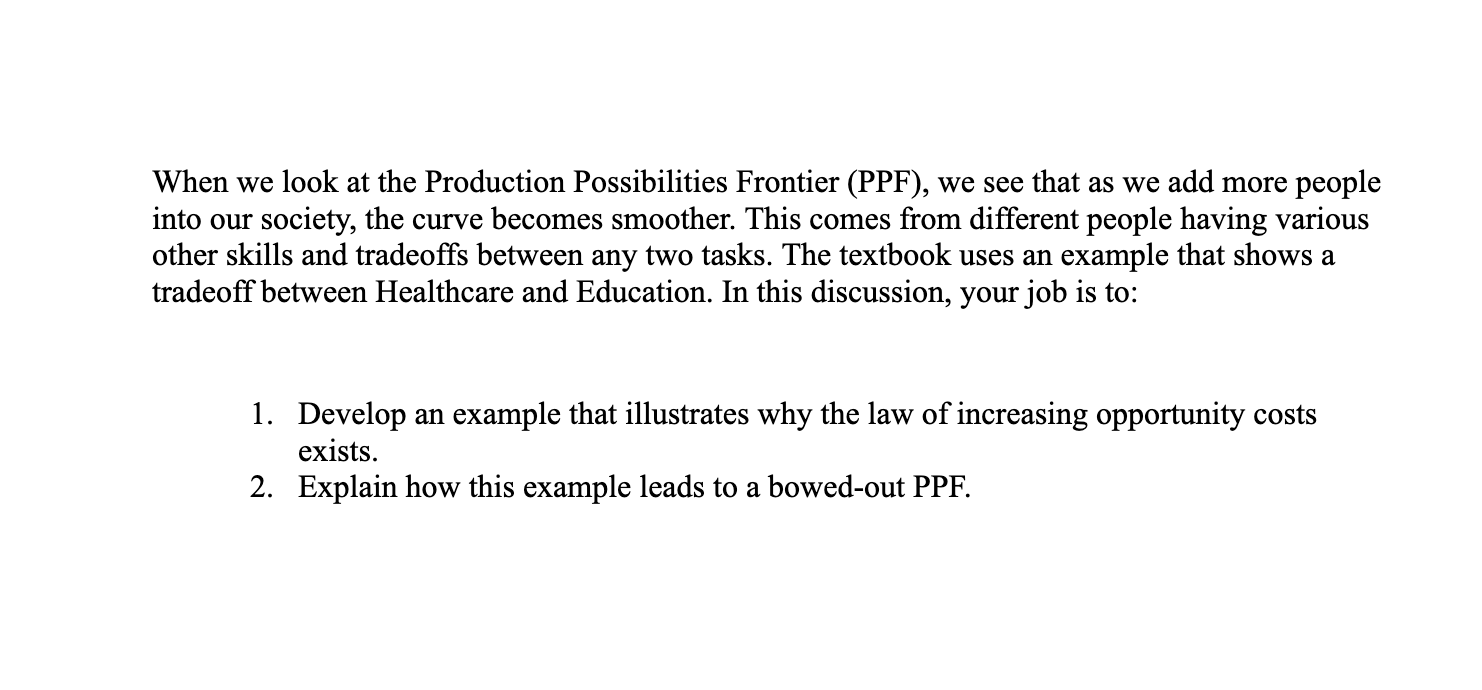 Solved Please make sure that the example shows a trade-off. | Chegg.com