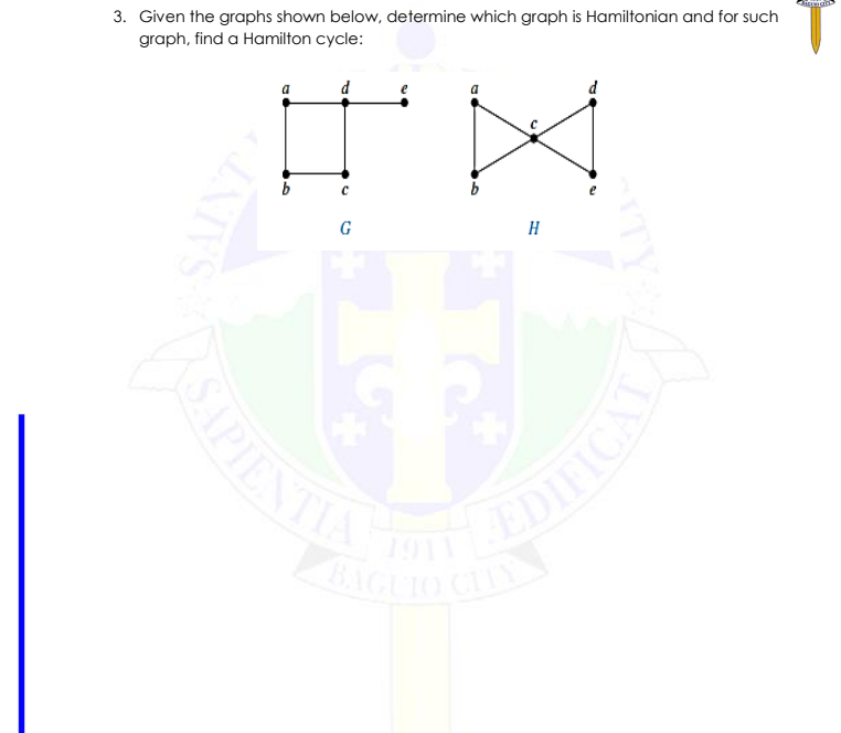 Solved 1. Graph G shown below: Identify the following: a. | Chegg.com