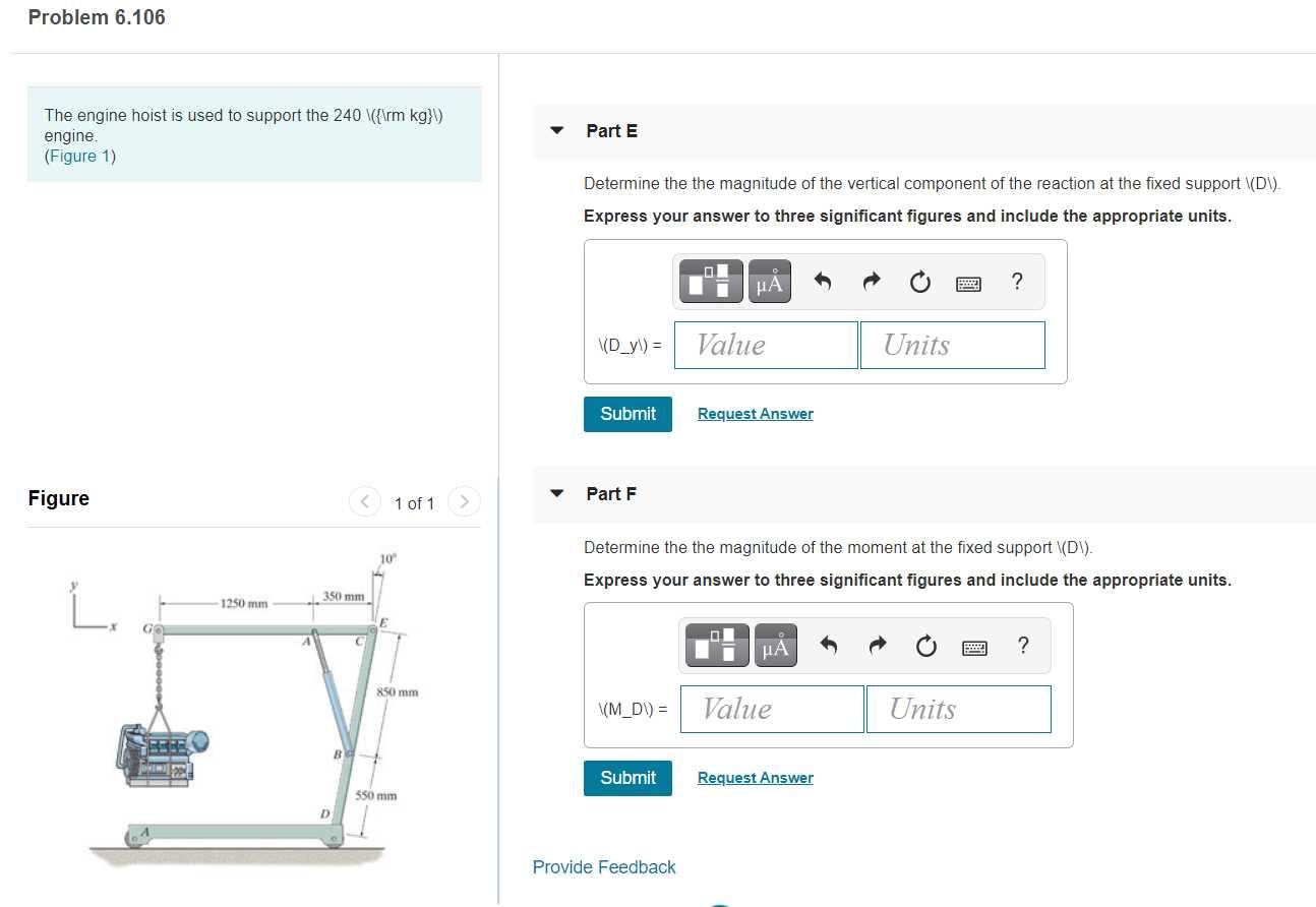 Solved Problem 6.106 The engine hoist is used to support the | Chegg.com