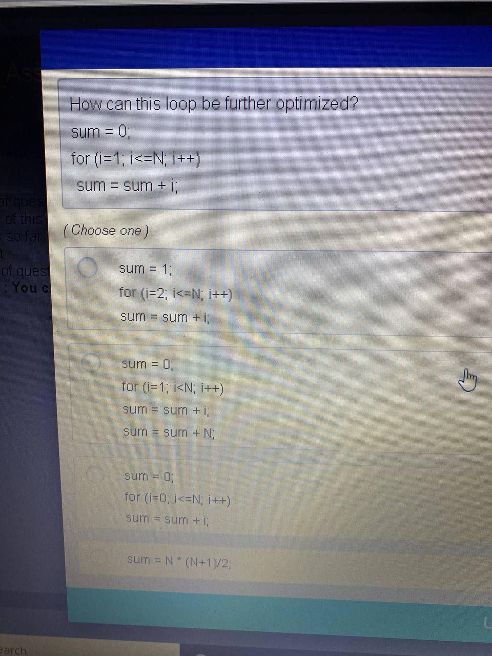 Solved How can this loop be further optimized? sum = 0; for | Chegg.com