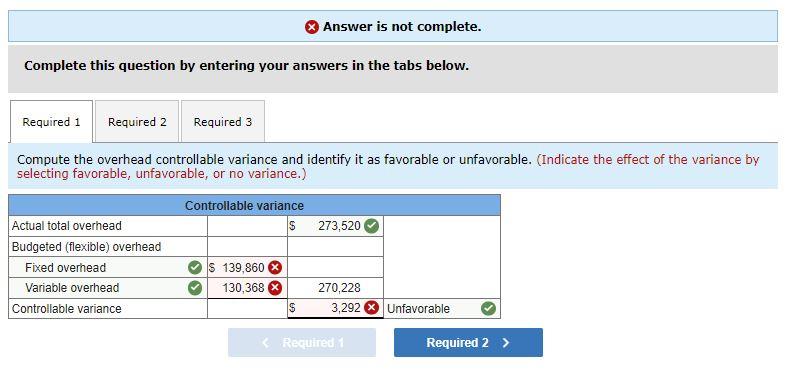 [Solved]: Exercise 21-25 (Algo) Overhead controllable and
