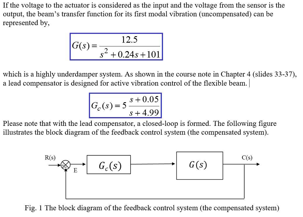 Solved Derive the transfer function of the compensated | Chegg.com