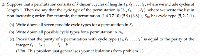 Solved 2. Suppose that a permutation consists of k disjoint | Chegg.com