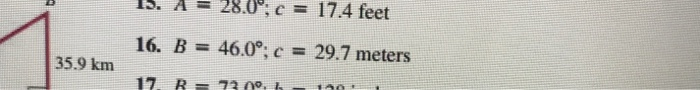 Solved Solve each right triangle. In each case, C 90. If | Chegg.com