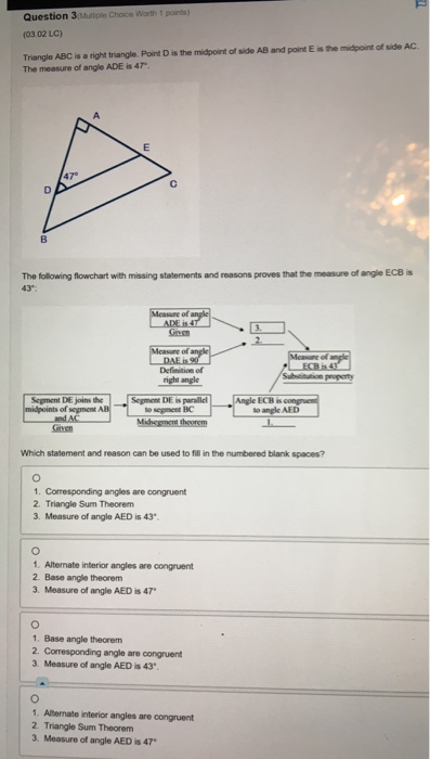 Solved Question 3 Muliple Choice Worth 1 point) (03.02 LC) | Chegg.com