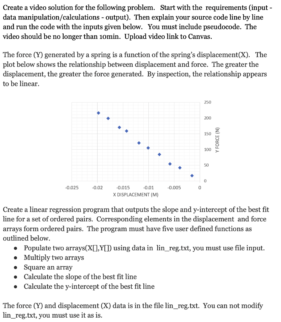 Solved Create a video solution for the following problem. | Chegg.com
