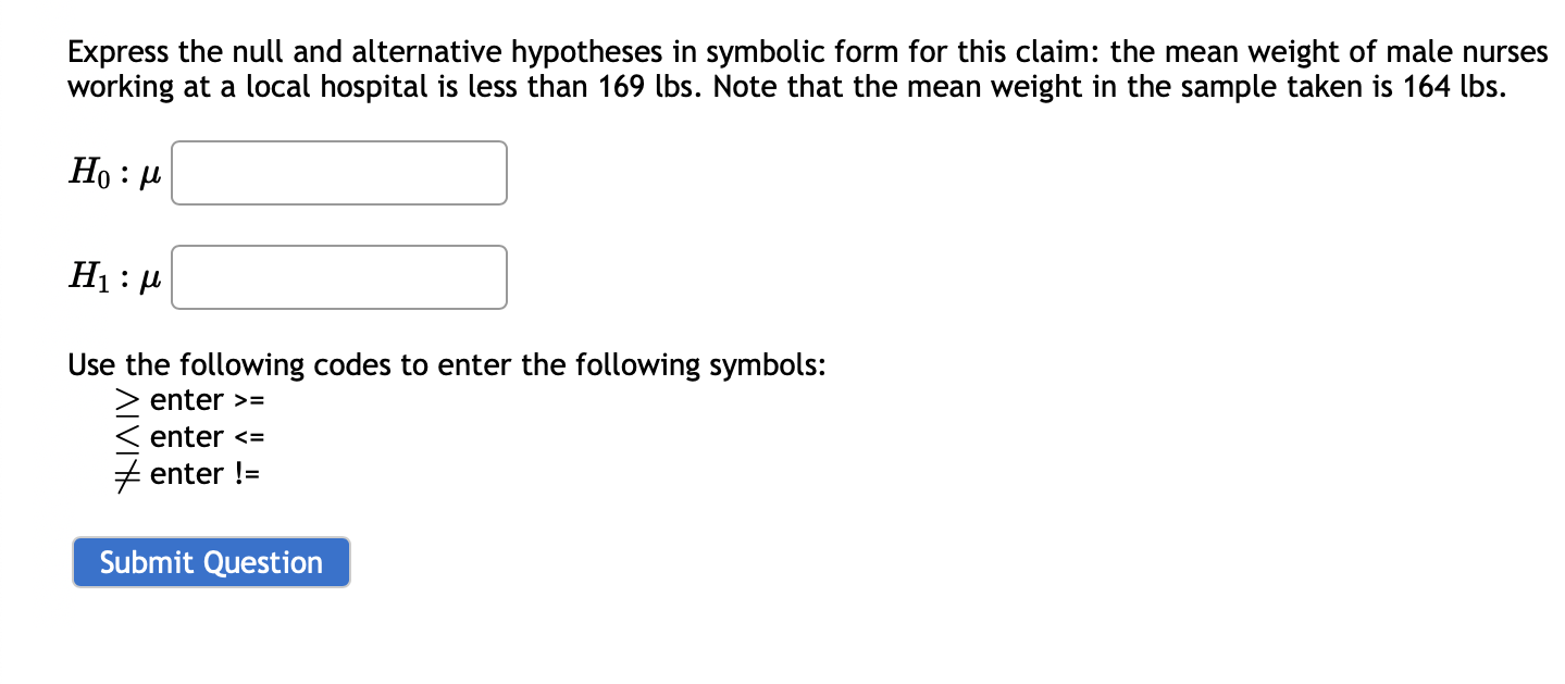Solved Express the null and alternative hypotheses in | Chegg.com
