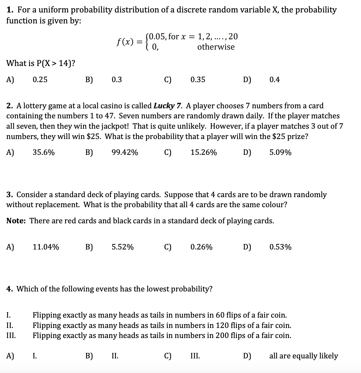 Solved 1. For a uniform probability distribution of a | Chegg.com