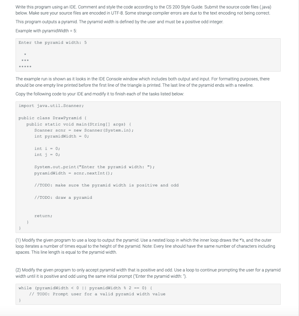 Solved Write This Program Using An Ide Comment And Style 