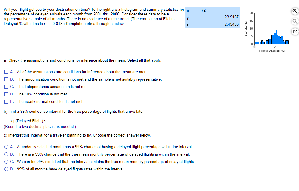 Solved 72 Will your flight get you to your destination on | Chegg.com