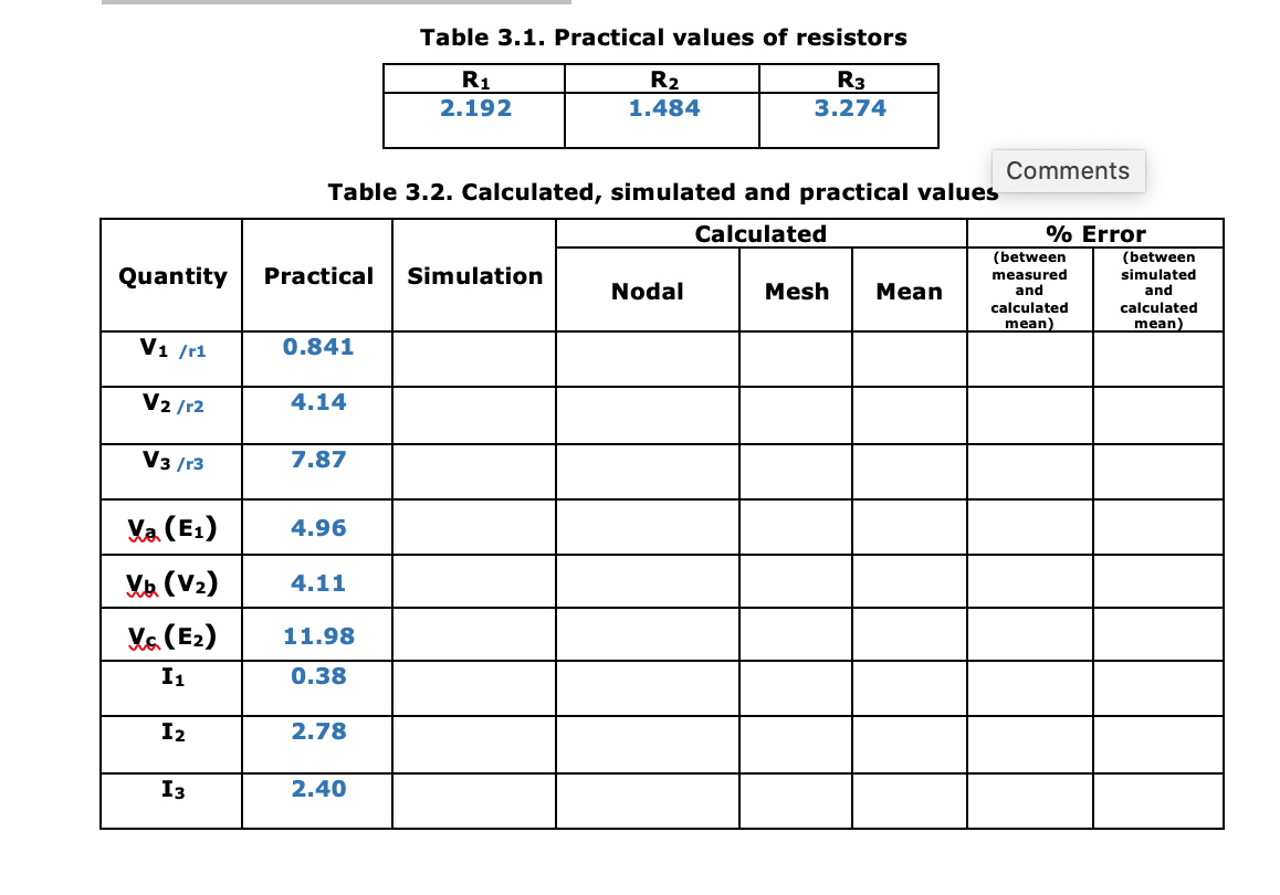 Solved Va Ri 2.2 k2 Vb R: 3.3 k22 Vc + Vi - I 13 + V3 - 12 E | Chegg.com