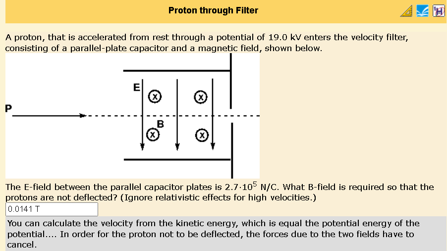 Solved Proton Through Filter A Proton That Is Accelerated