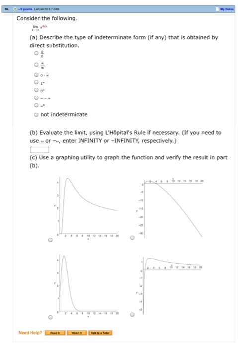 Solved 3 points LaCaic10 87049 Consider the following. (a) | Chegg.com