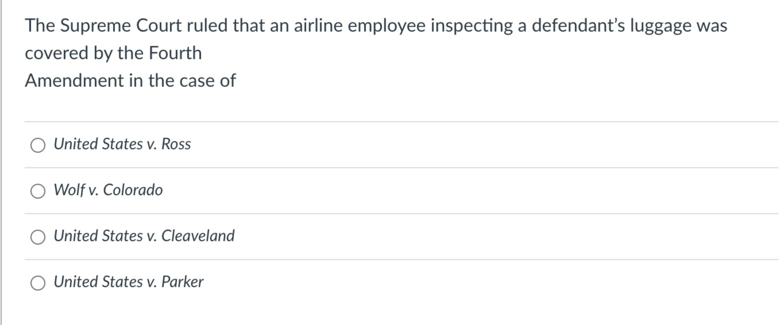 Solved The Supreme Court ruled that an airline employee | Chegg.com