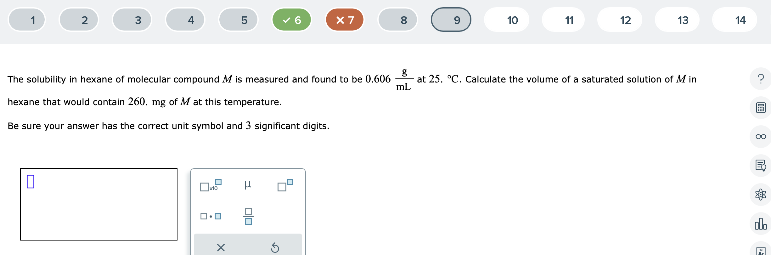 Solved The solubility in hexane of molecular compound M is | Chegg.com