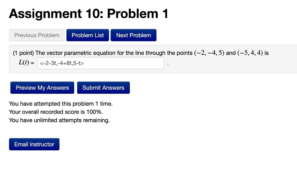 Solved Assignment 10 Problem 1 Previous Problem Problem 2382