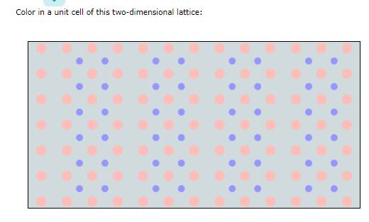 Color in a unit cell of this two-dimensional lattice: | Chegg.com