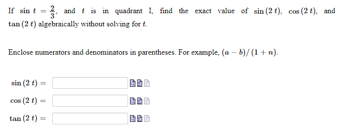 Solved If sint=32, and t is in quadrant I, find the exact | Chegg.com