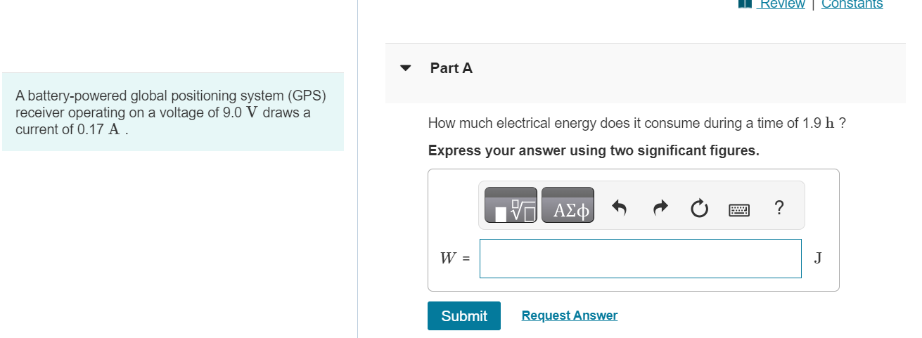 Solved A battery-powered global positioning system (GPS) | Chegg.com
