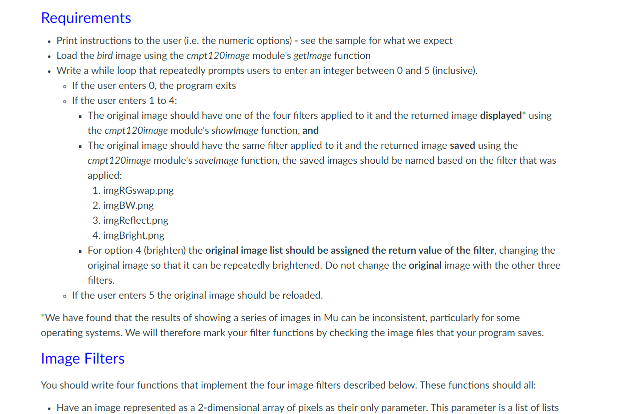 Solved Create an interactive program that performs 4 image | Chegg.com