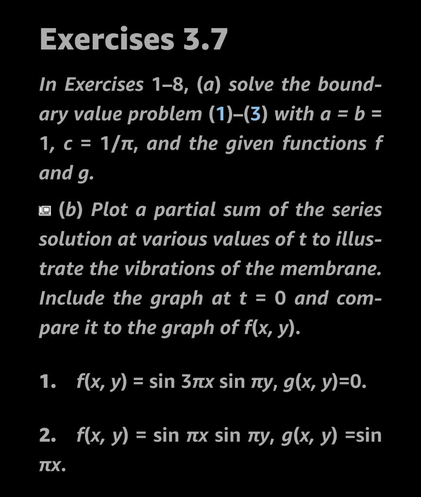 Exercises 3.7 In Exercises 1-8, (a) solve the | Chegg.com