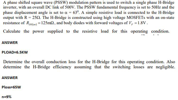 Solved A phase shifted square wave (PSSW) modulation pattern | Chegg.com