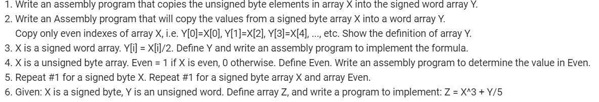 ASSEMBLY LANGUAGE: Studying for a test; can I get | Chegg.com