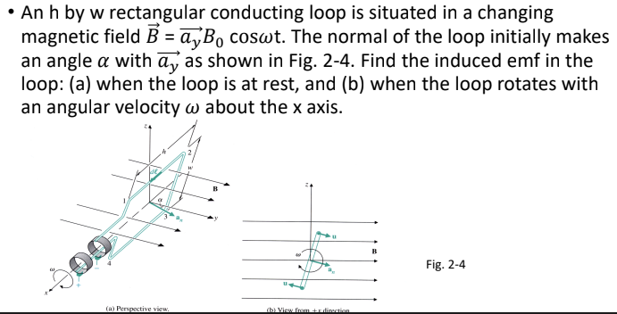 Solved • An h by w rectangular conducting loop is situated | Chegg.com