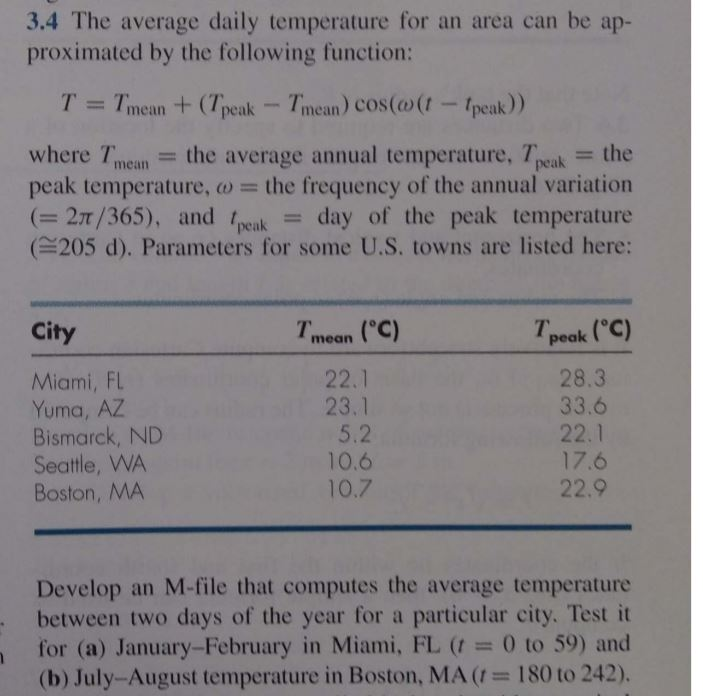 Solved 3.4 The average daily temperature for an area can be | Chegg.com