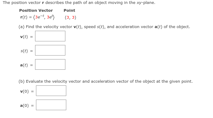 Solved The position vector r describes the path of an object | Chegg.com